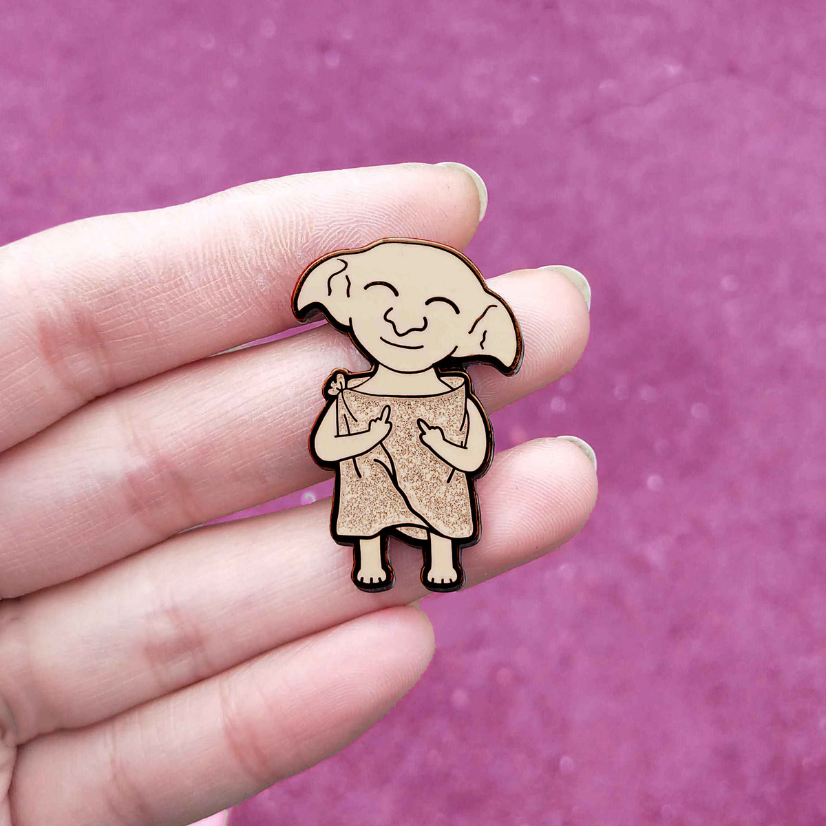 Bad Elf Dobby Hard Enamel Glitter Pin – Pugnacious Pins