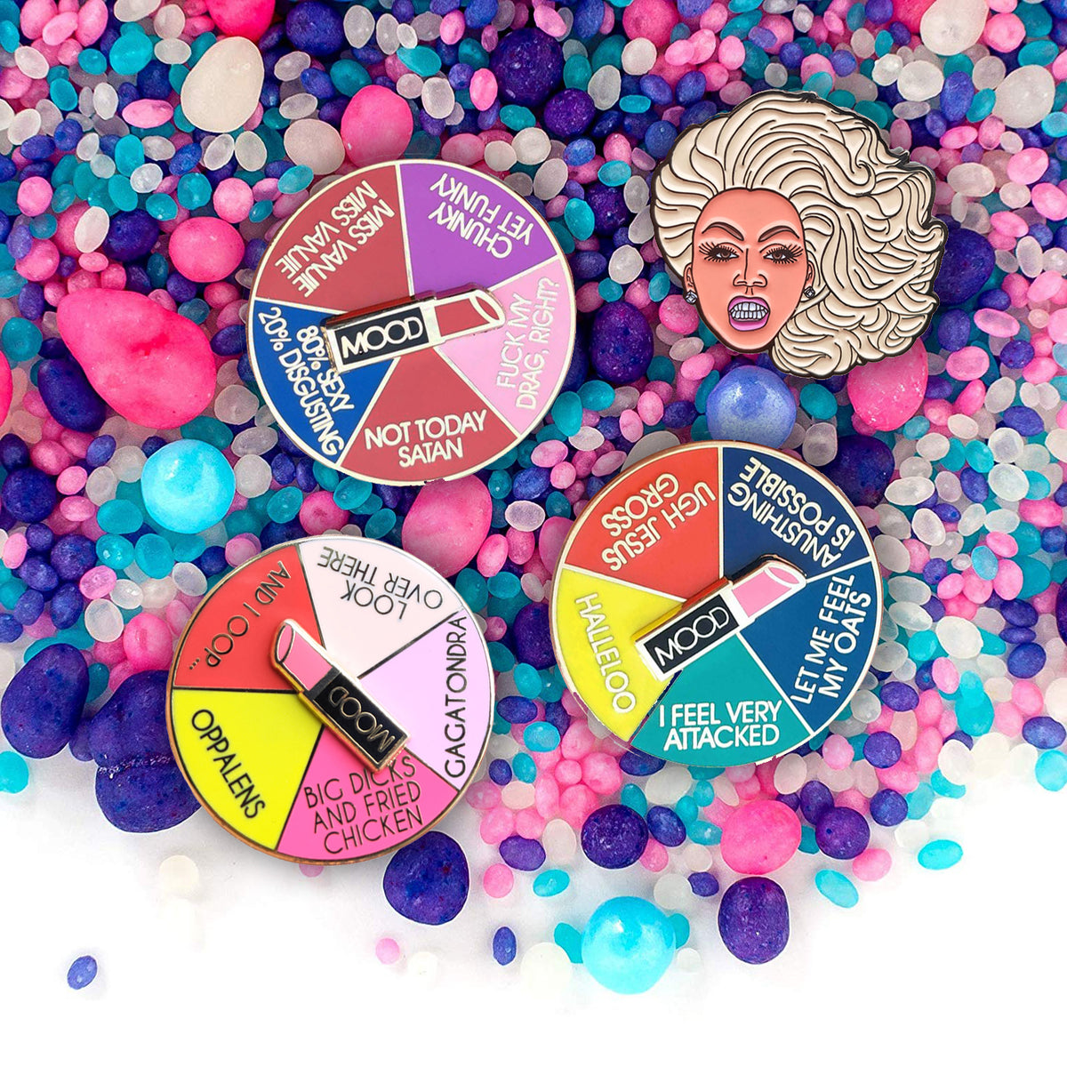 RuPaul Drag Enamel Pin Set – Pugnacious Pins