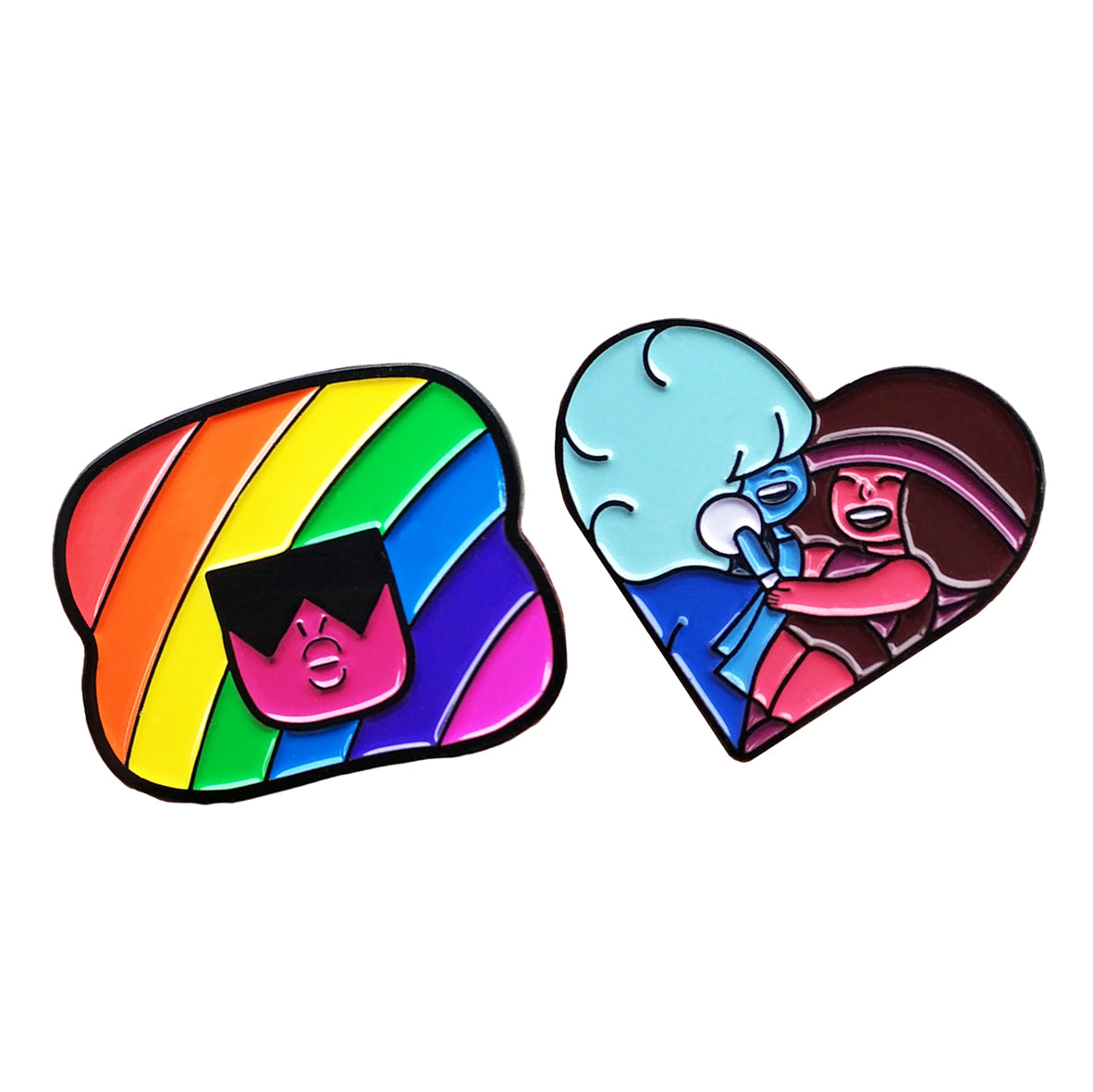 Garnet Ruby And Sapphire Steven Universe Enamel Pins Pugnacious Pins 6359