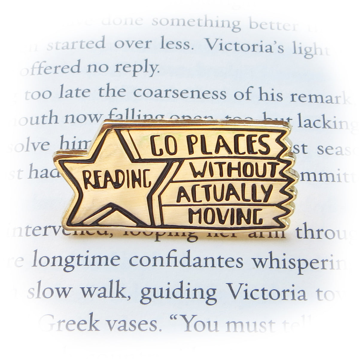 Reading Star Enamel Pin – Pugnacious Pins