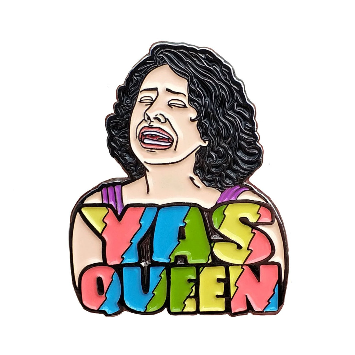 Yas Queen! Broad City Enamel Pin – Pugnacious Pins